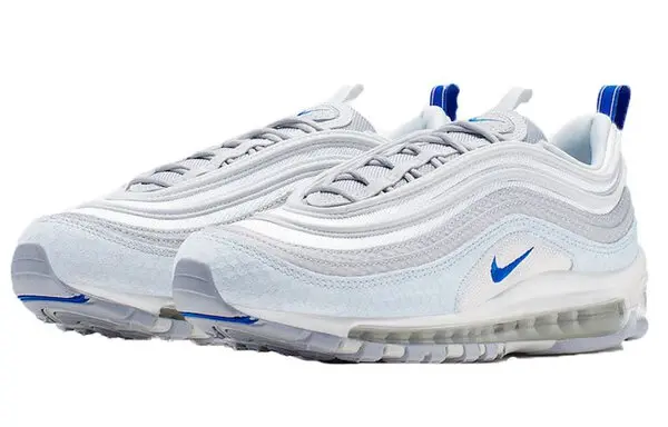 Nike Max 97 Premium "platinum Racer Blue" Sneakers - White/blue