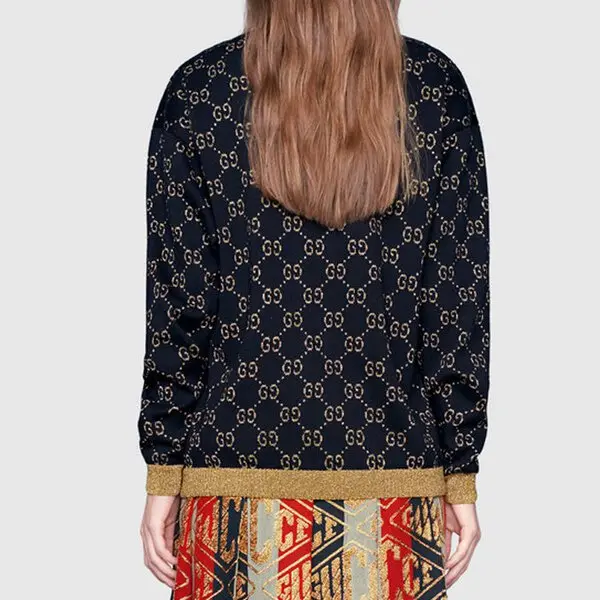 Gucci Gg Patterned V-neck Wool Cardigan