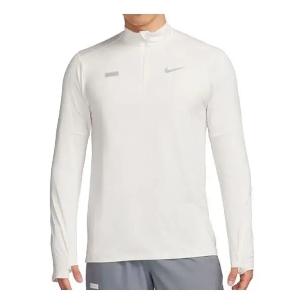 Nike Element Flash Dry Fit Half Zip Running Top - White