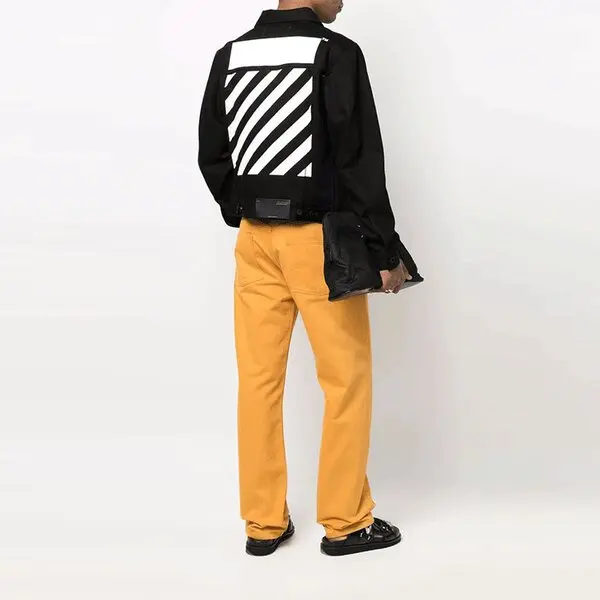 Off-White Ss22 Chest Logo Printing Denim Jacket