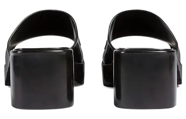 Gucci Rubber Slide Sandals With Platform And Block Heel - Default Color