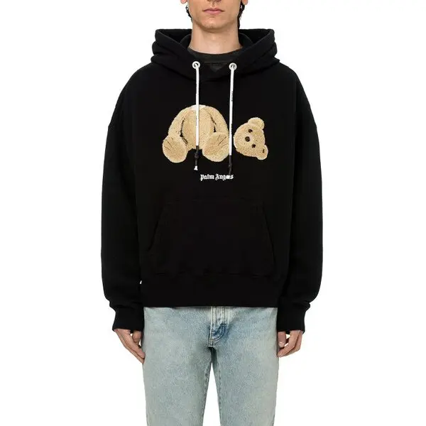 Palm Angels Kill The Bear Popover Hoodie - Black