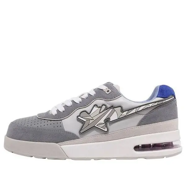A BATHING APE X Ldg Road Sta Leather Low Top Sneakers - Grey