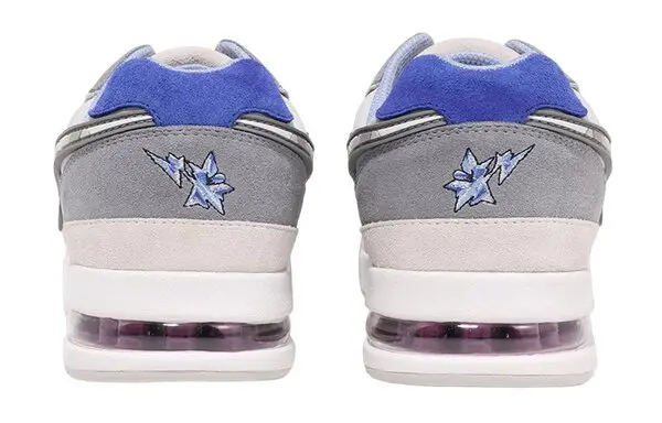 A BATHING APE X Ldg Road Sta Leather Low Top Sneakers - Grey