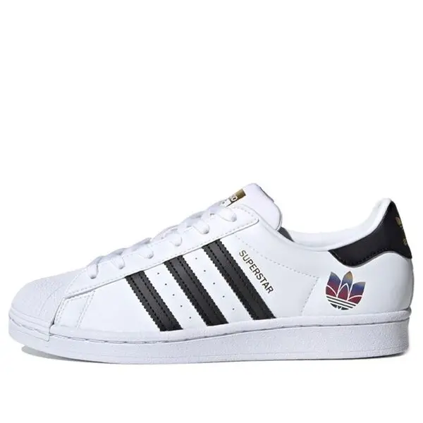 Adidas Superstar Gold Metallic Sneakers - White