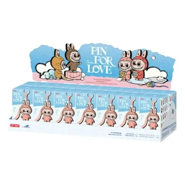 POP MART The Monsters Labubu Pin For Love Plush Pendant Blind Box - Multi-color