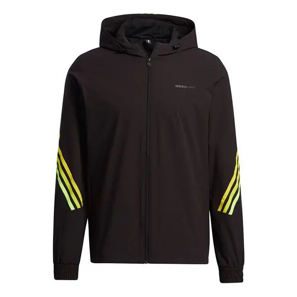 Adidas Neo Fav 3s Wb 2 Stripe Sports Hooded Jacket - Multi-color