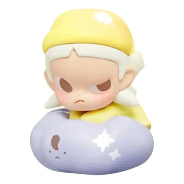 POP MART Pop Bean Goodnight, Night Sky Series Figure 'zsiga Lie On Cloud - Multi-color
