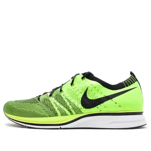 Nike Flyknit Trainer+ "volt " Athletic Sneakers - Black
