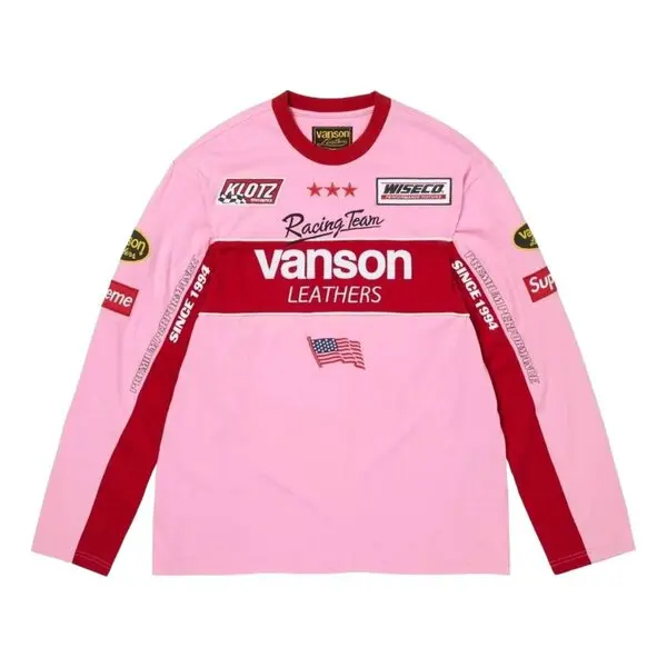 Supreme X Vanson Leathers Ss26 L/s T-shirt - Pink