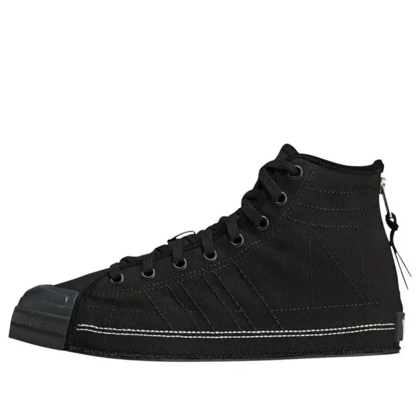 Adidas Y-3 Nizza Hi Lace Up Zip Up Sneakers - Black