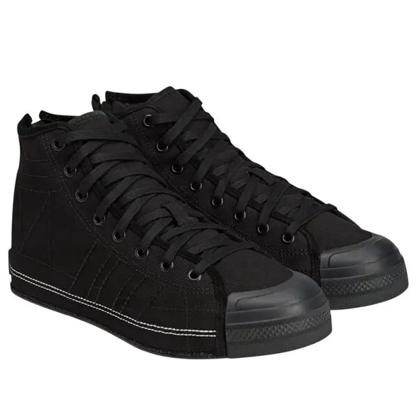 Adidas Y-3 Nizza Hi Lace Up Zip Up Sneakers - Black