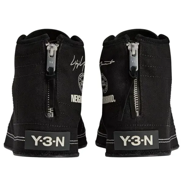 Adidas Y-3 Nizza Hi Lace Up Zip Up Sneakers - Black