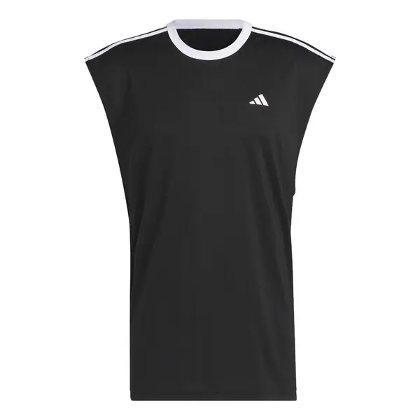 Adidas Sleeveless Basketball Tee - Black