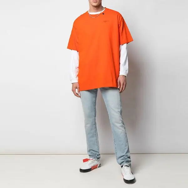 Off-White Abstract Arrows Embroidery Short Sleeve Oversize