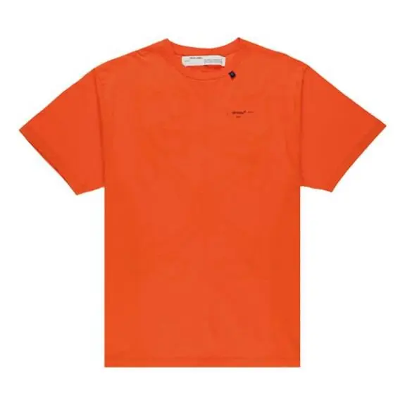 Off-White Abstract Arrows Embroidery Short Sleeve Oversize - Orange