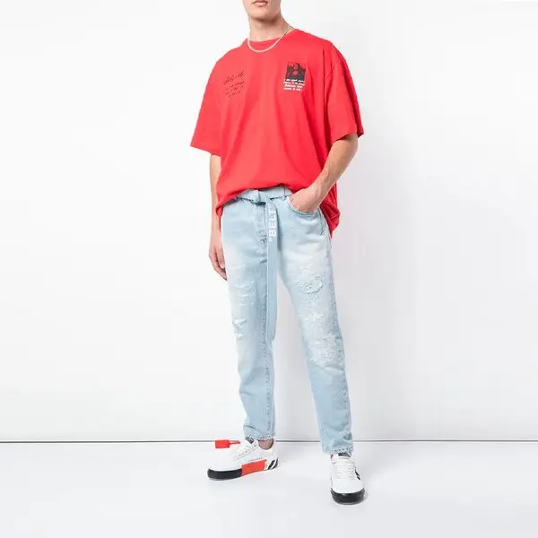 Off-White Mona Lisa Oversized T-shirt - Red