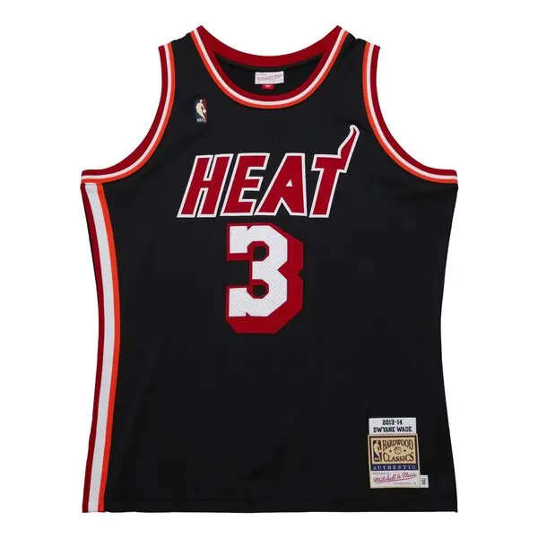 Mitchell & Ness X Miami Heat Dwyane Wade 2013-14 Hardwood Classics Jersey - Black