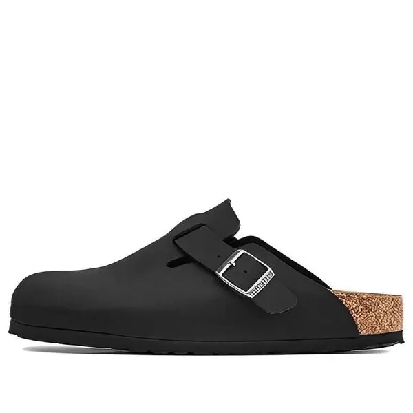 BIRKENSTOCK Vegan Birkibuc Boston Clogs - Black