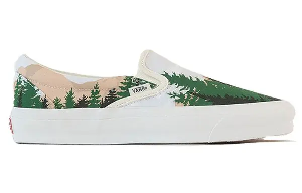 VANS Kith X Vault Og Classic Slip-on Lx 'treescape - White/green