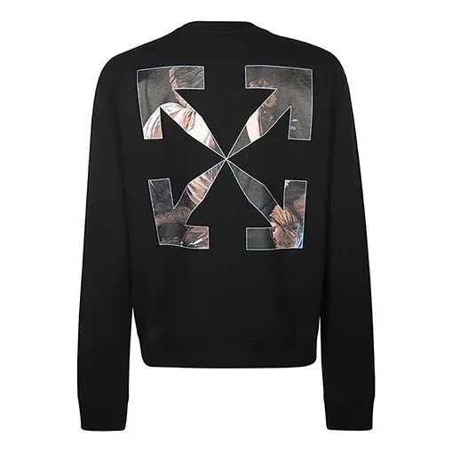 Off-White Fw20 Caravaggio Angel Printed Sweatshirt - Black