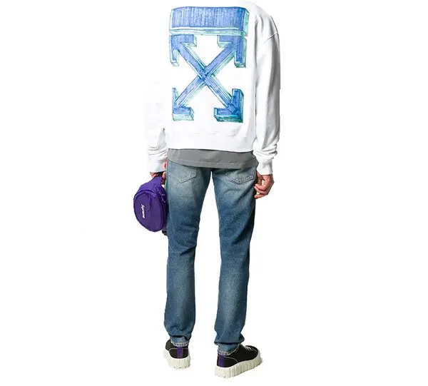Off-White Fw20 Marker Arrows Loose Sweater - White