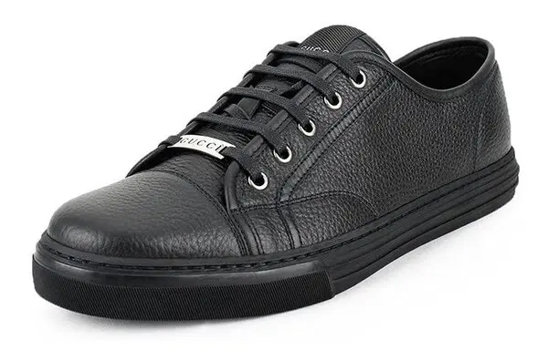 Gucci Pebbled Nappa Leather Low Top Sneakers
