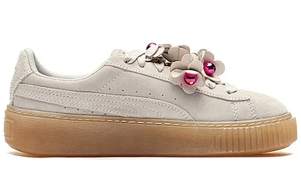 PUMA Platform Flower Tassel Sneakers - White