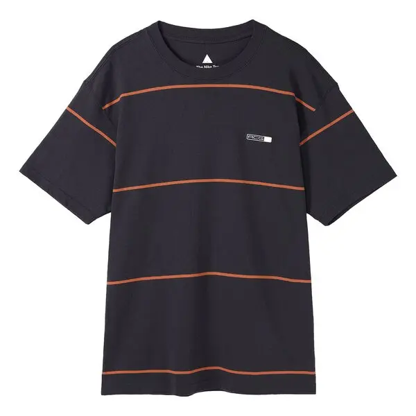 Nike Ss22 Stripe Round Neck Pullover Short Sleeve Gray - Multi-color