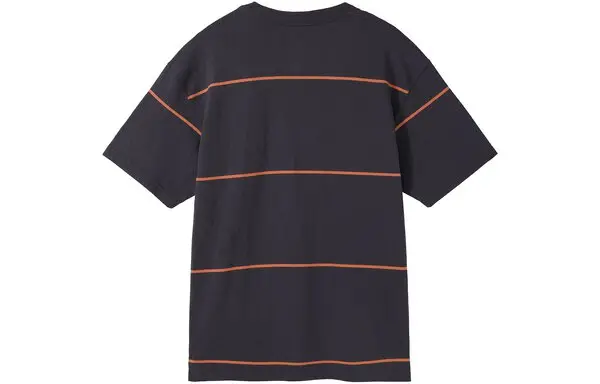 Nike Ss22 Stripe Round Neck Pullover Short Sleeve Gray