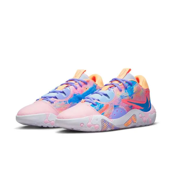 Nike Pg "painted Swoosh" Sneakers - Pink/blue