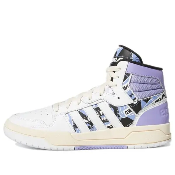 Adidas Neo Entrap Mid High Top Sneakers - White/purple