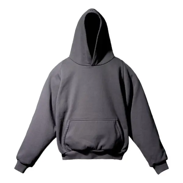Yeezy Logo Shrunken Hoodie - Dark Grey