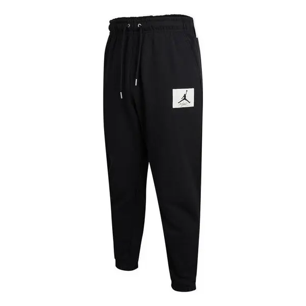 JORDAN Solid Color Bundle Feet Sports Pants Black - Default Colorway