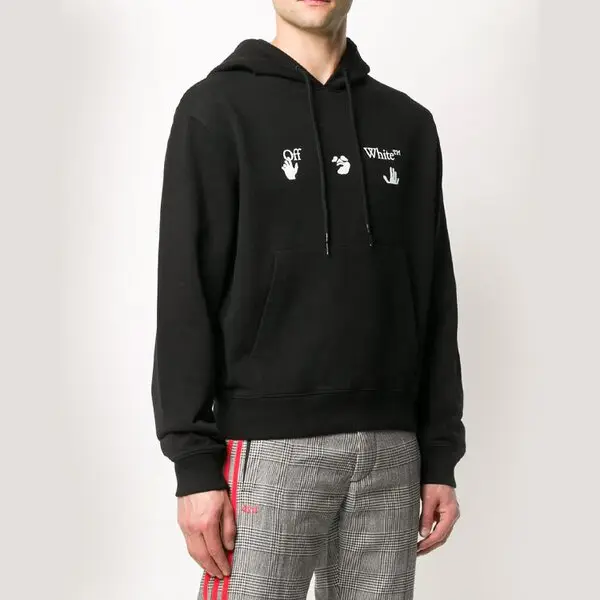 Off-White Logo Print Drawstring Hoodie