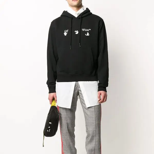 Off-White Logo Print Drawstring Hoodie