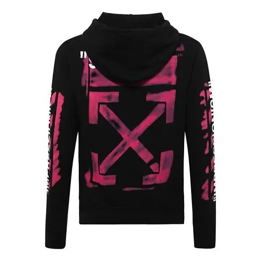 Off-White Stencil Arrow Hooded Sweatshirt - Black