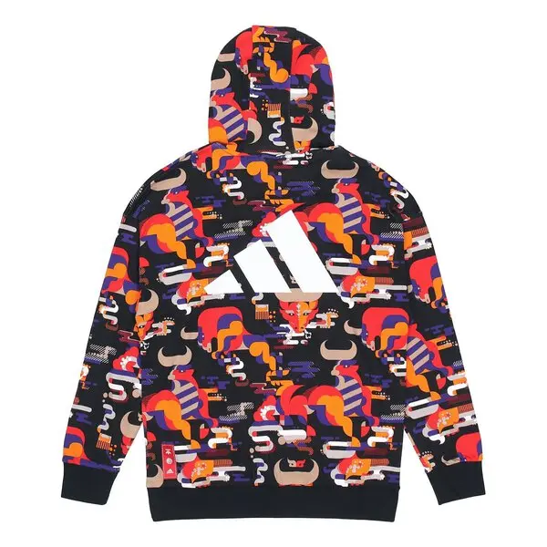 Adidas Cny Gfx Hs Aop Hoodie - Light Red