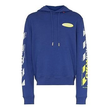 Off-White Spilt Logo Slim Hoody - Blue