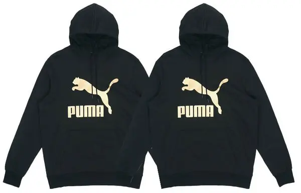 PUMA Classics Bronzing Logo Print Hoodie