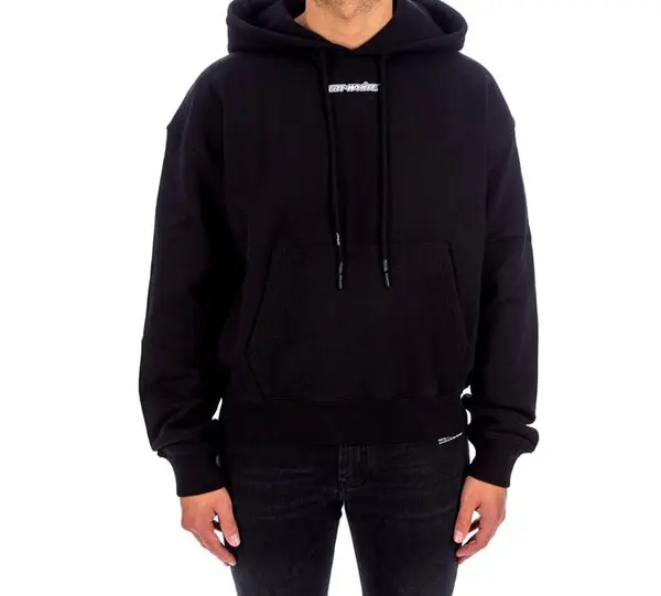 Off-White Fw20 Arrows Printing Hooded Pullover - Black