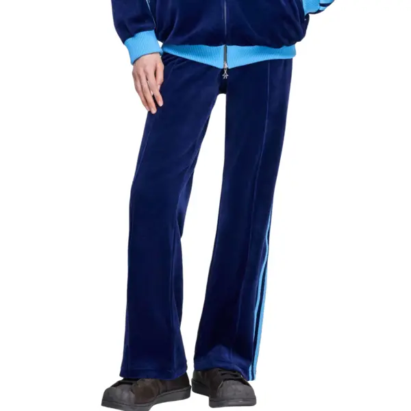 Adidas Velour Track Pants - Dark Blue