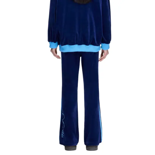 Adidas Velour Track Pants - Dark Blue