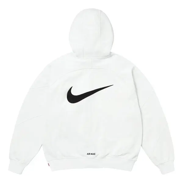 Supreme X Nike Zip Up Hooded Sweatshirt - White