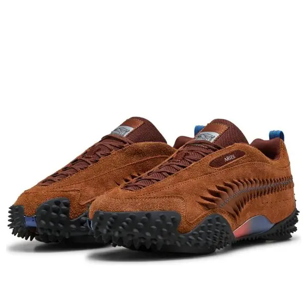 PUMA X Aries Mostro "brown Suede" Sneakers - Brown/black/blue