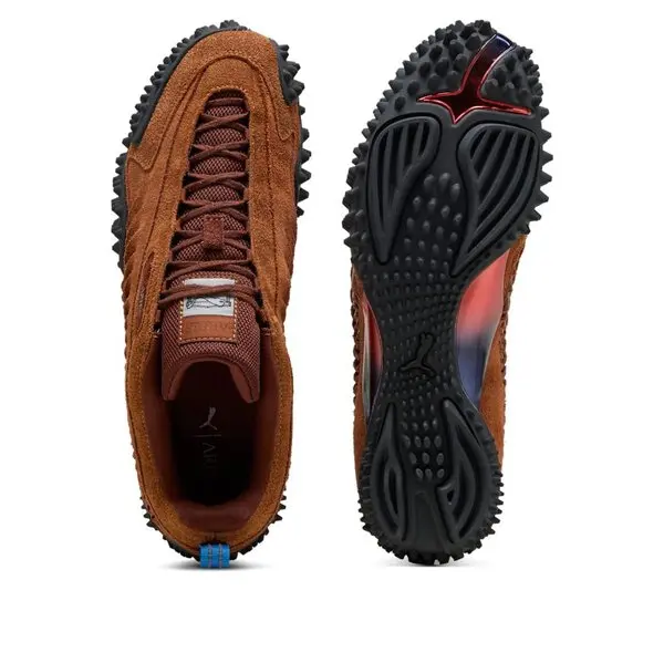 PUMA X Aries Mostro "brown Suede" Sneakers - Brown/black/blue