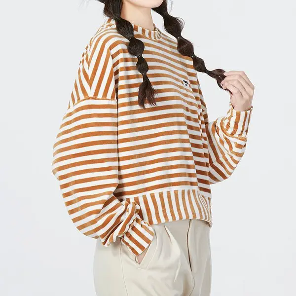 PUMA Striped Knitted Pullover Sweater