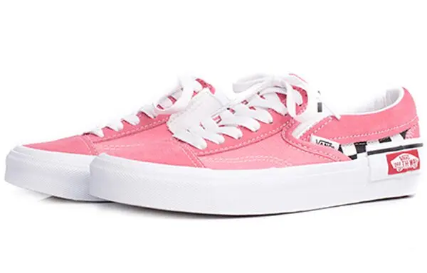 VANS Slip-on Sneakers With Checkerboard Detailing - Pink