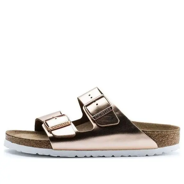 BIRKENSTOCK Arizona Soft Footbed Natural Leather Sandals - Copper