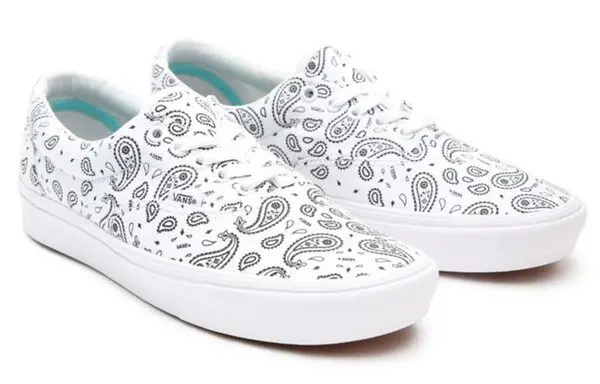 VANS Comfycush Era Paisley Low Top Sneakers - Black/white